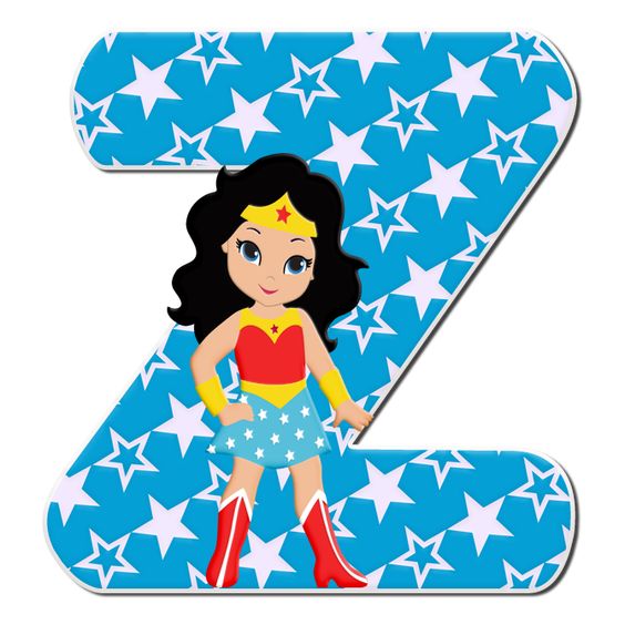 Wonder Woman Letter. Letras de la Mujer Maravilla. - Oh my Alfabetos!
