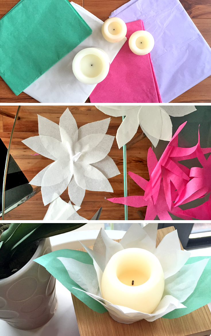 Candle Impressions Flameless Candle Blog : Tissue Paper LED Flowers