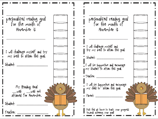 Classroom Freebies Too: Personalized Reading Goals & Log