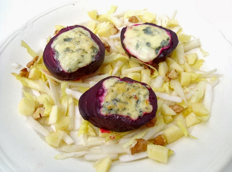 Gourmande ou passionnée...: Betteraves gratinées au bleu d'Auvergne