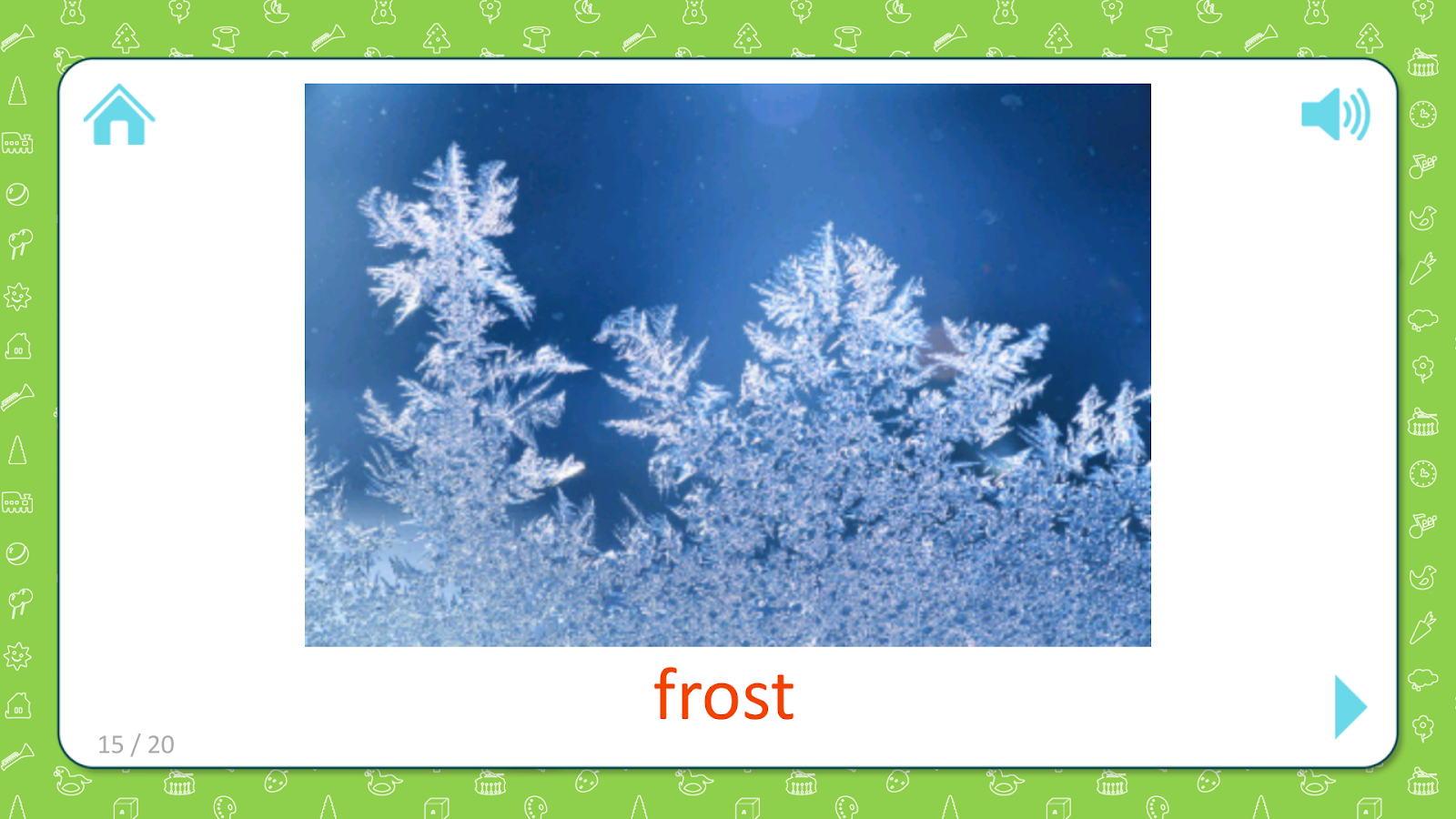 FlashCards For Kids: Frost - Weather And Seasons - Flashcards for Kids
