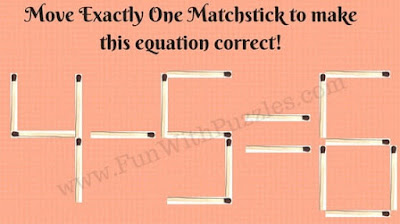 Matchstick Maths Picture Puzzles for Kids with Answers