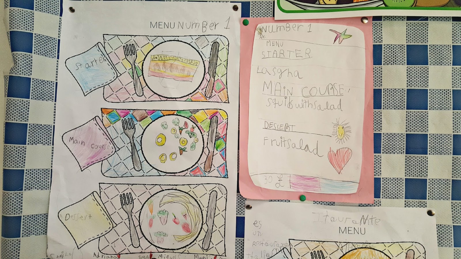 YEAR 2 CLASS BLOG: Our healthy menus!
