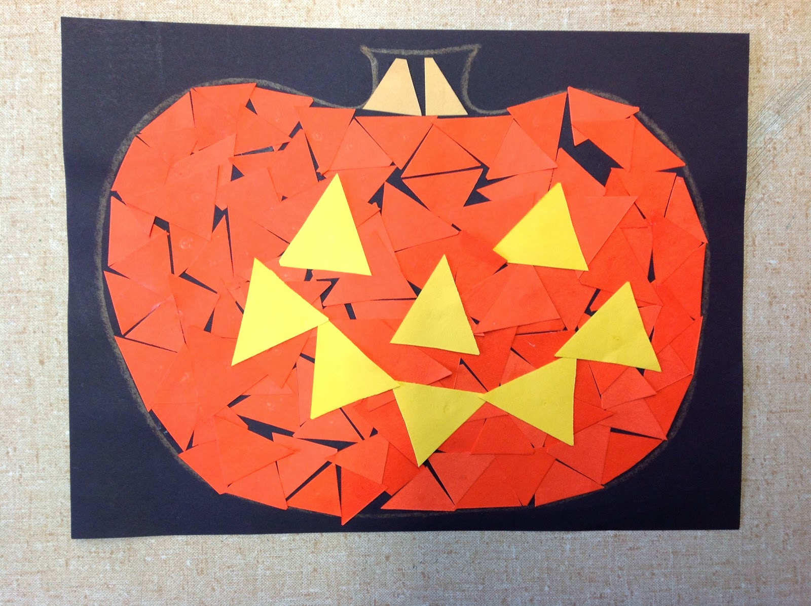 Color It Like you MEAN it!: Kindergarten pumpkin mosaics
