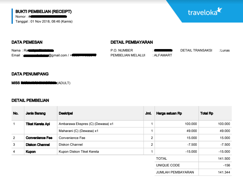 Bukti Pembayaran Tiket Pesawat Traveloka : Traveloka.com memberikan ...