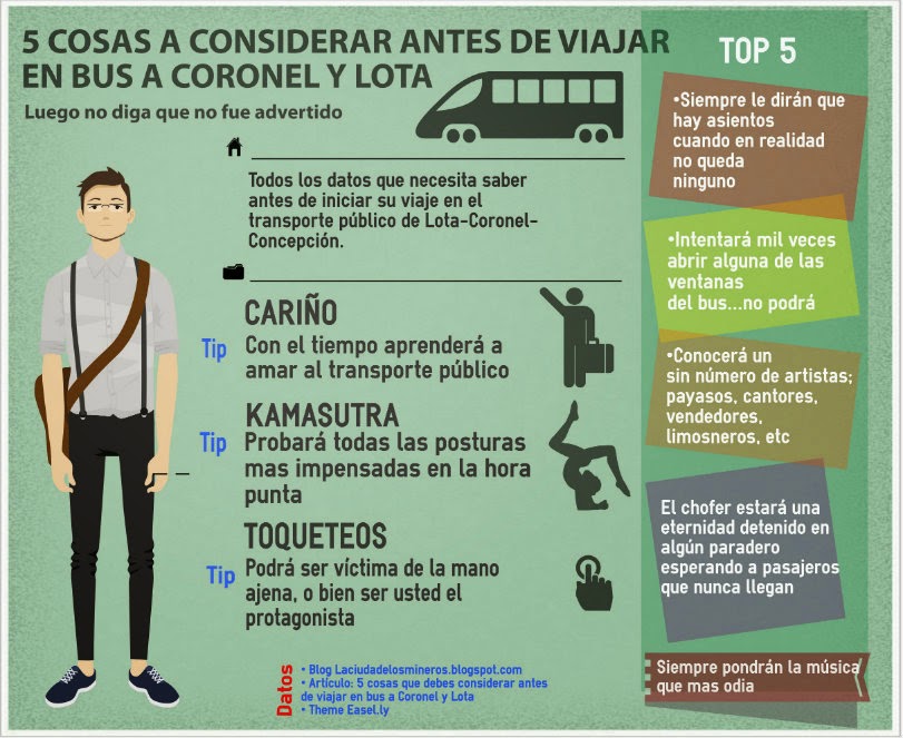 5 Cosas que debes considerar antes de viajar en bus a Coronel y Lota