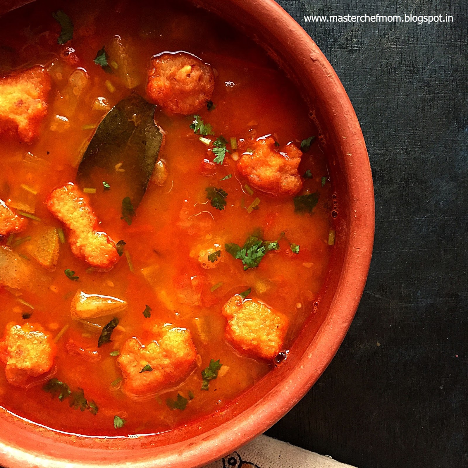 MASTERCHEFMOM: Assamese Boror Tenga | Tangy Gravy with lentil dumplings ...