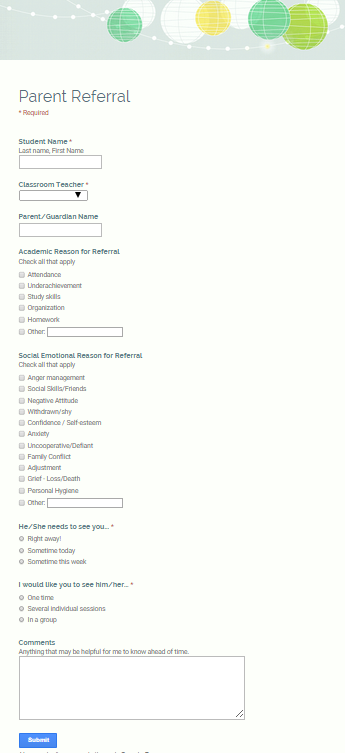 Hanselor the Counselor: Counseling Referrals