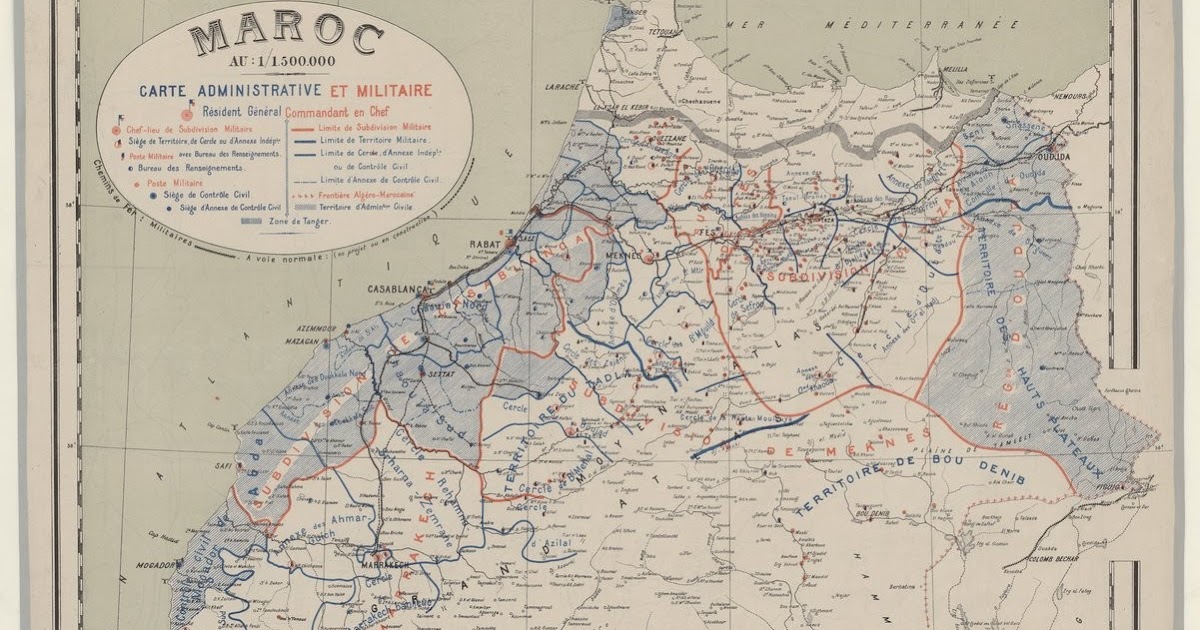 Simaroca: Carte administrative et militaire du Maroc sous protectorat ...