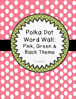 Polka Dot Firsties: Pin It to Win It: Word Wall