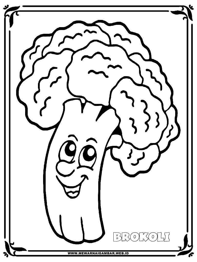 Mewarnai Gambar Brokoli | Mewarnai Gambar