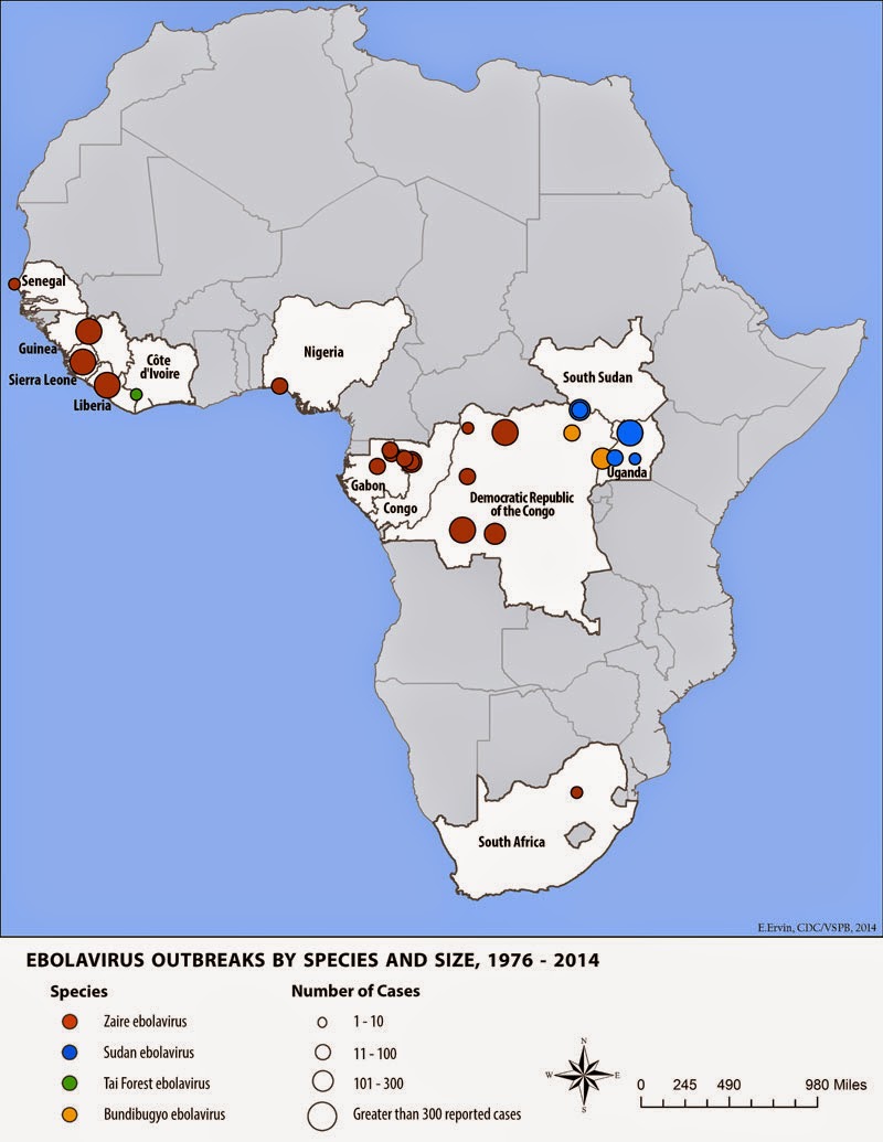 エボラウイルス疾患伝聞録｜since 2014: Ebola Virus Disease Distribution Map