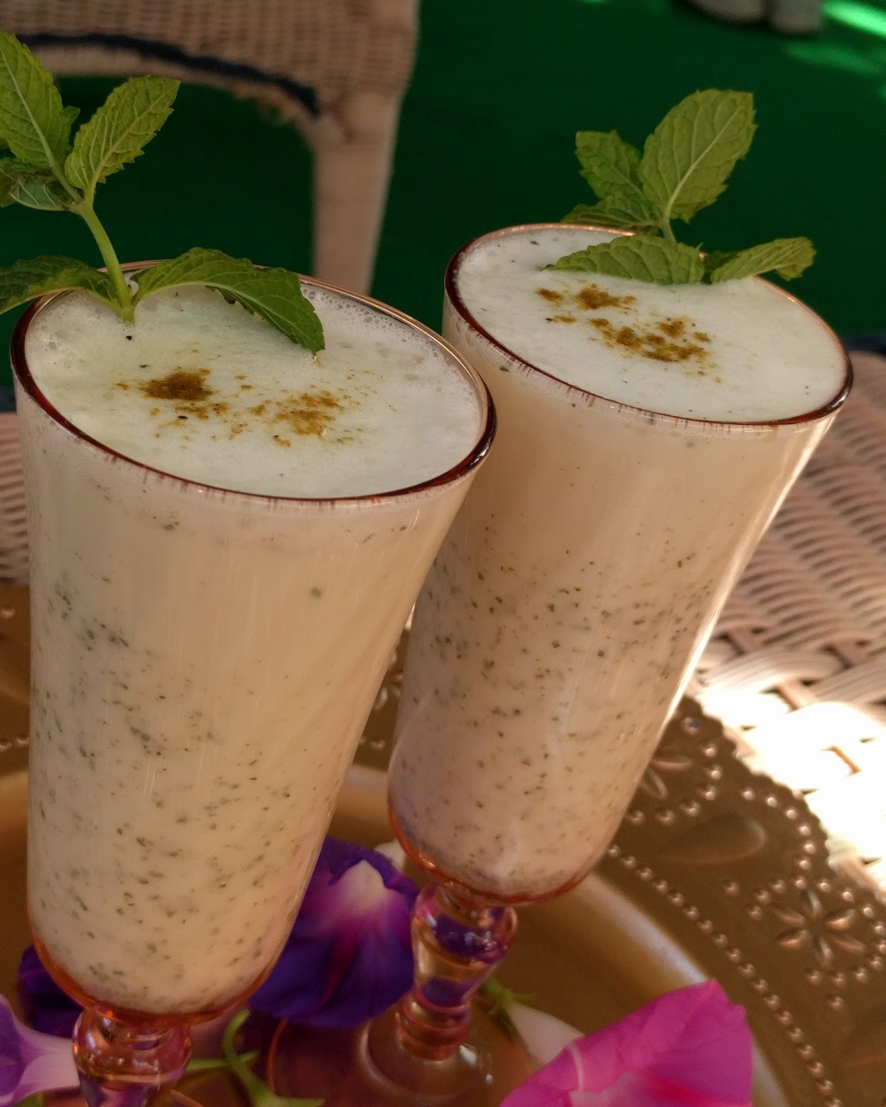 One Bite At A Time: Buttermilk with Mint & Spices ( Pudina Masala Chaas)