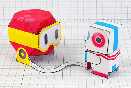 Dig Dug Paper Toy | Paperized Crafts
