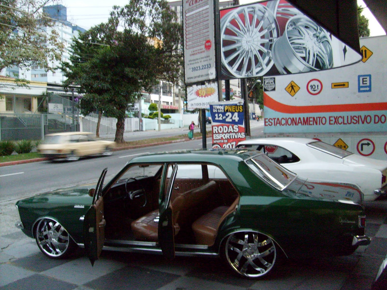 lc3 pneus e rodas: OPALA 1969 INTERIOR CARAMELO