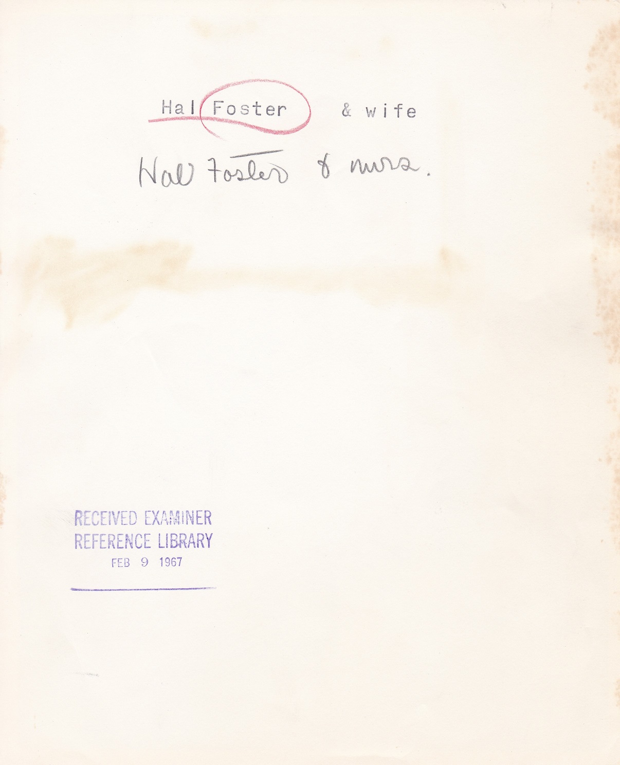 ARTE STRIP: FOTOS DE HAL FOSTER