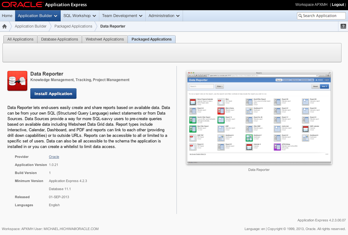Oracle Database Development Tools (ODDT): APEX 4.2.3 Released, new ...