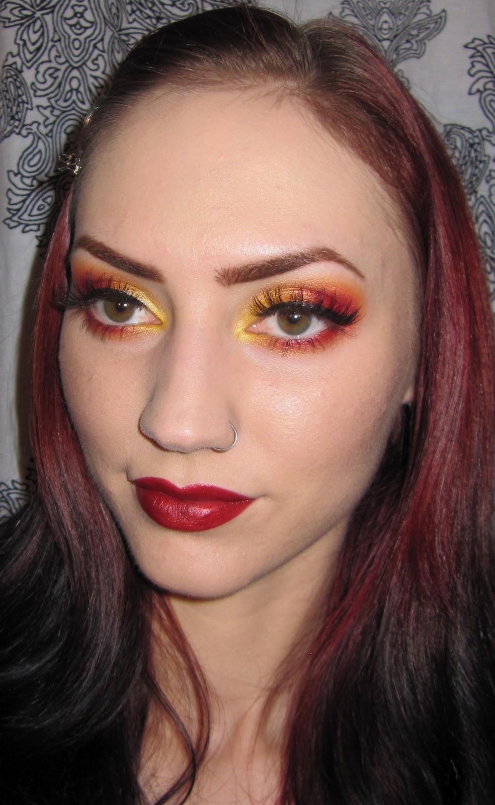 Glitter is my Crack: Fiery Sunset Eye Makeup Look + Picture Tutorial