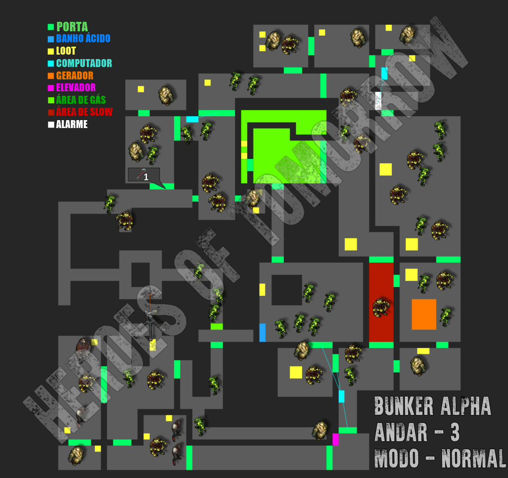 MAPA BUNKER ALPHA - LAST DAY ON EARTH - HEROES OF TOMORROW
