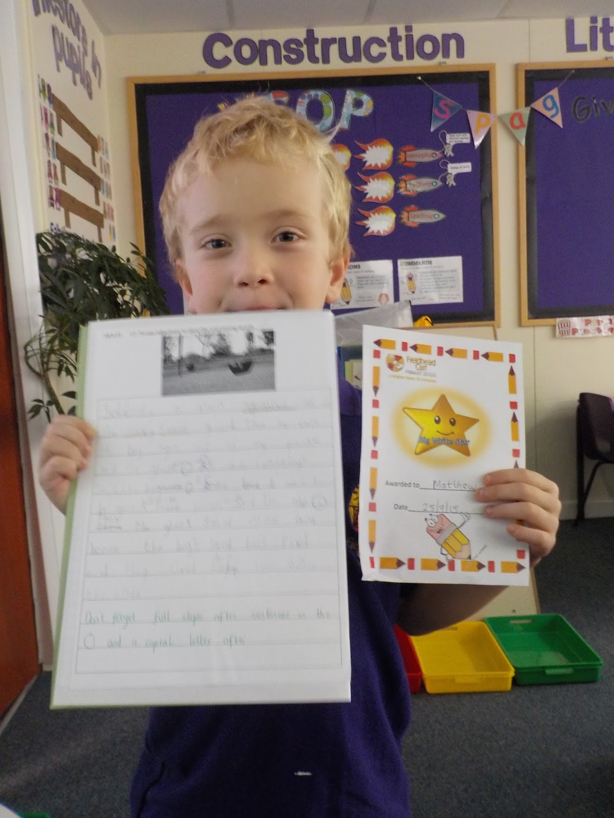 Year Two blog: Big Write Star of the Week!