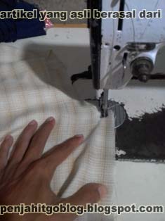 2 Cara menjahit lengan ke kerung tangan baju
