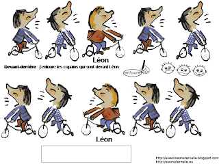 Maternelle: L'école de Léon, notion de devant-derrière