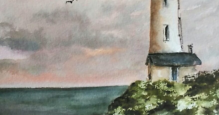 paloma montero acuarelas: Faro