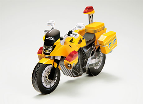 Highway Patrol Motorcycle Papercraft | Paperized Crafts