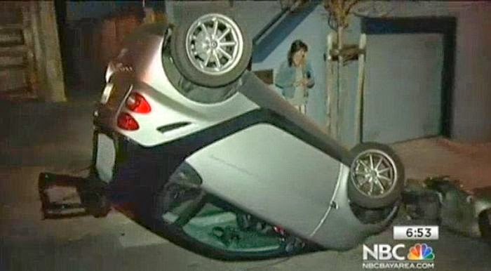 Bad Guys Flipping Over Smart Cars In San Francisco ~ epix