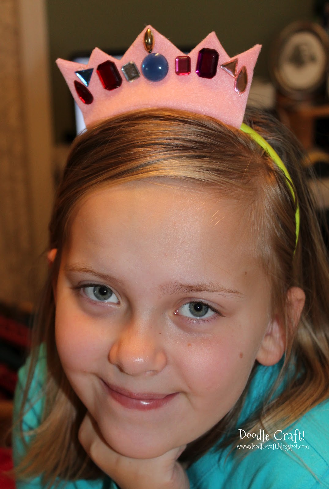 Dollar Store felt and rhinestone Princess Crowns!