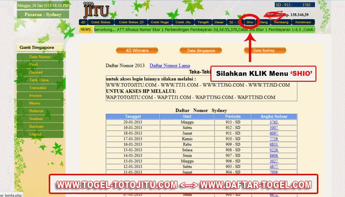 Cara Pasang Shio Di TOTOJITU | Panduan Cara Daftar Totojitu
