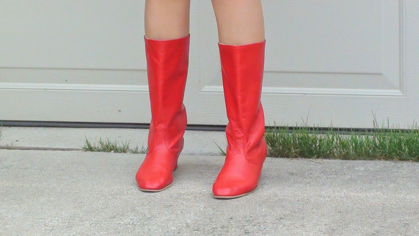 The Native Shoe: Red Boots, Navy Stripes