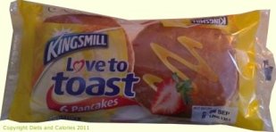 Diets and Calories: Kingsmill Love to Toast 6 Pancakes
