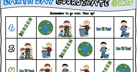 Earth Day Coordinate Grid Game Boards Freebie! | Teacher's Take-Out