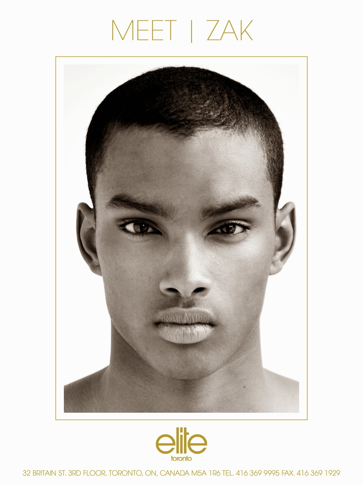 ELITE MODEL MANAGEMENT TORONTO : Meet ZAK!