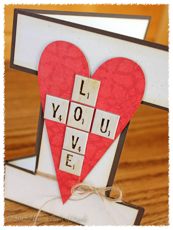 Houses Built of Cards: I LOVE YOU - shape card