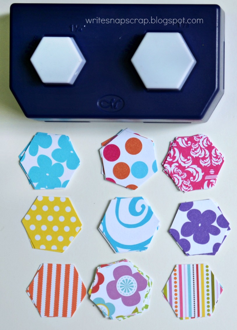 Write Snap Scrap: Altered Frame: Hexagon Punch