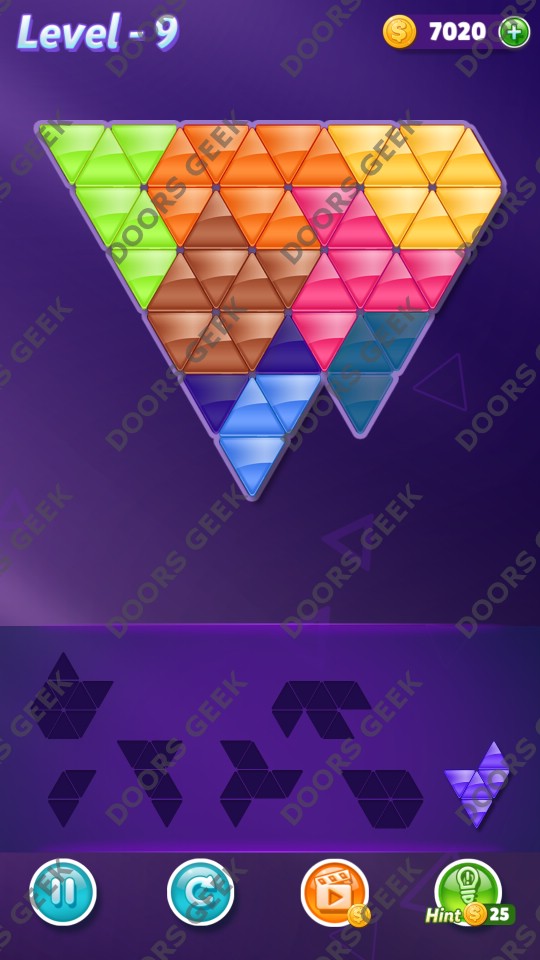Block! Triangle Puzzle 7 Mania Level 9 Solution ~ Doors Geek