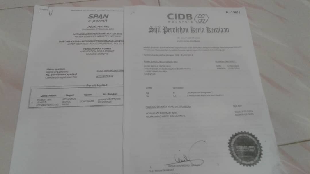 PERKHIDMATAN PEMBAHARUAN & PERMOHONAN BARU (PERMIT SPAN, CIDB, SSM ...