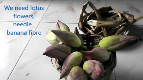 How to make lotus flower garland