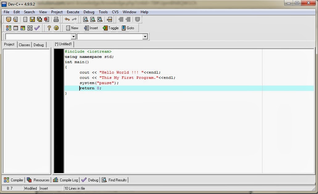Level 4 การวิธีใช้ Dev-C++ สร้างโปรแกรม
