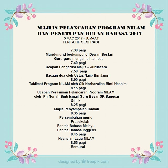 PUSAT SUMBER SEKOLAH: TENTATIF MAJLIS PELANCARAN PROGRAM NILAN DAN ...