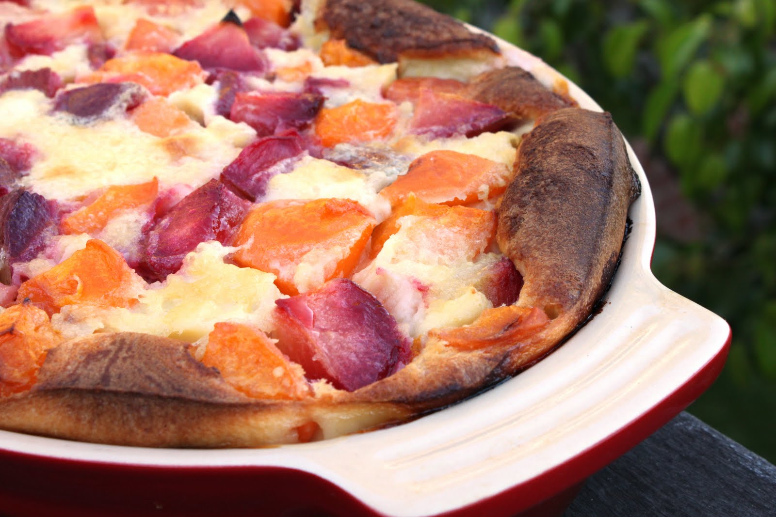Pluot clafoutis recipe