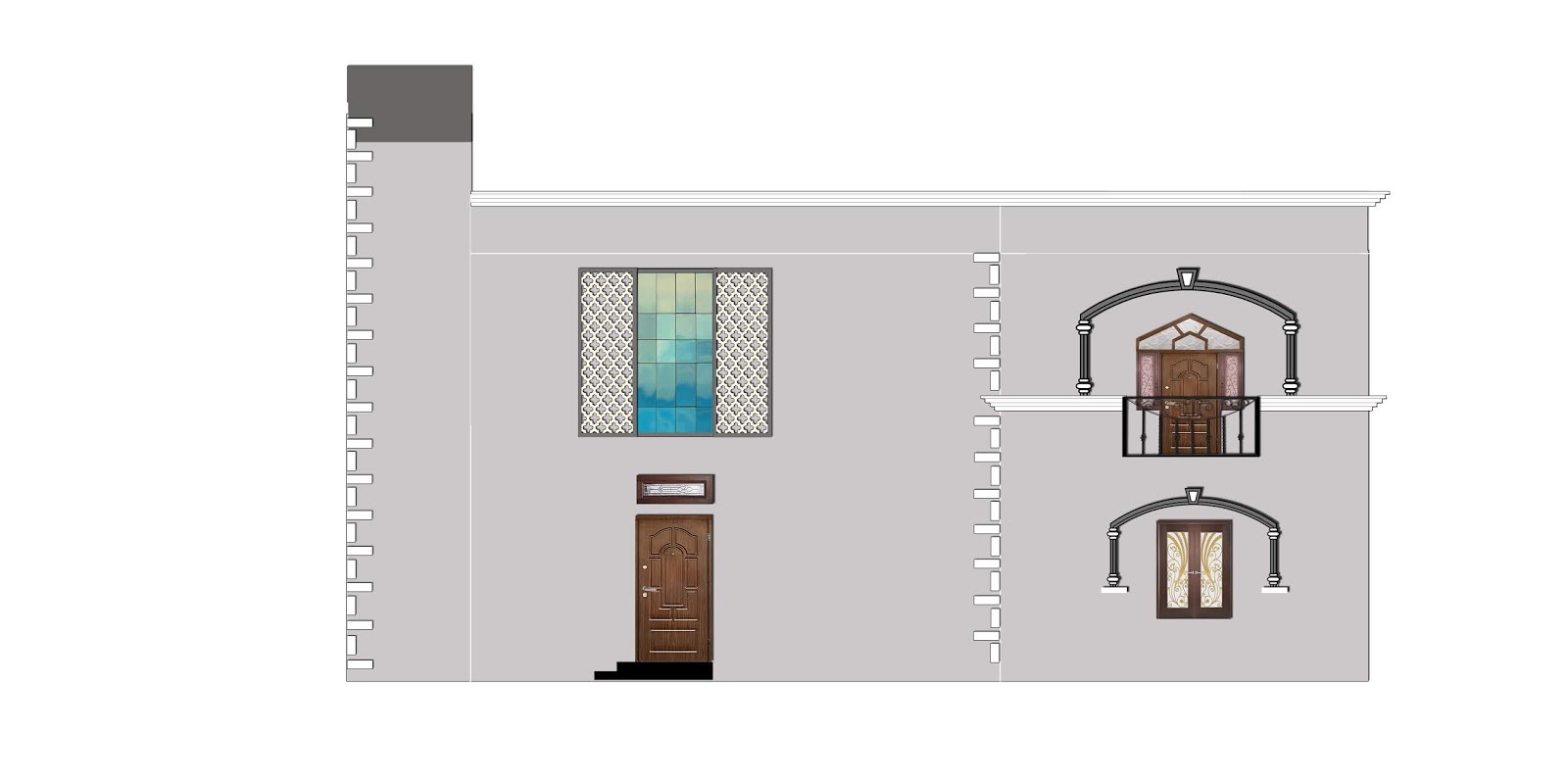 Ansari Architecture Designer Building Drafting & Designing: 3d Front ...
