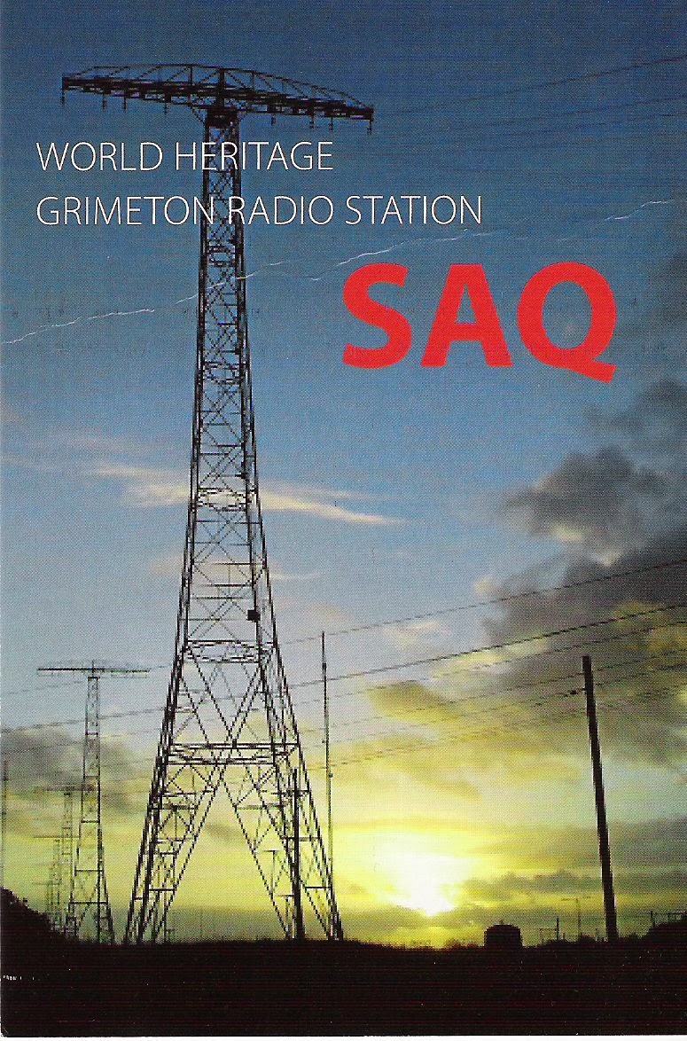 Monitoring Radiowaves from 10kHz to 30000kHz: SAQ QSL received