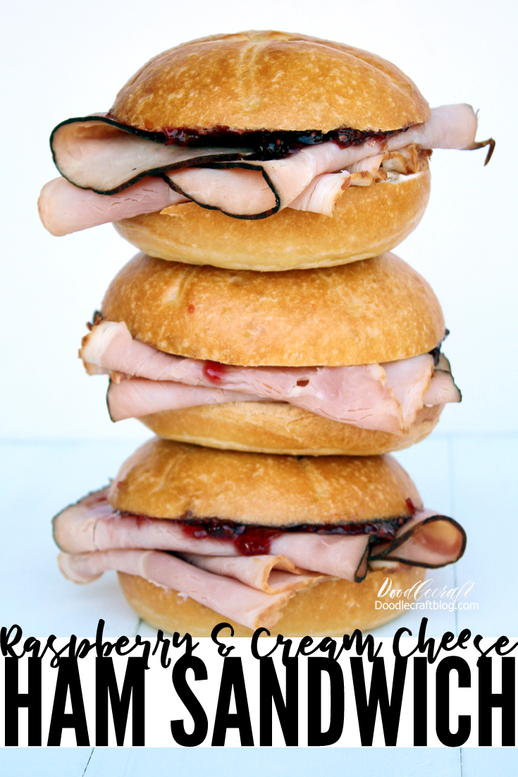 Raspberry Jam Cream Cheese Ham Sandwich Recipe!