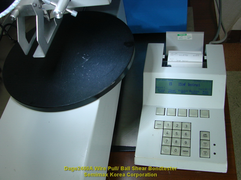 Semiconductor Equipment: Dage2400A 2400A Wire Pull Ball Shear Multi ...