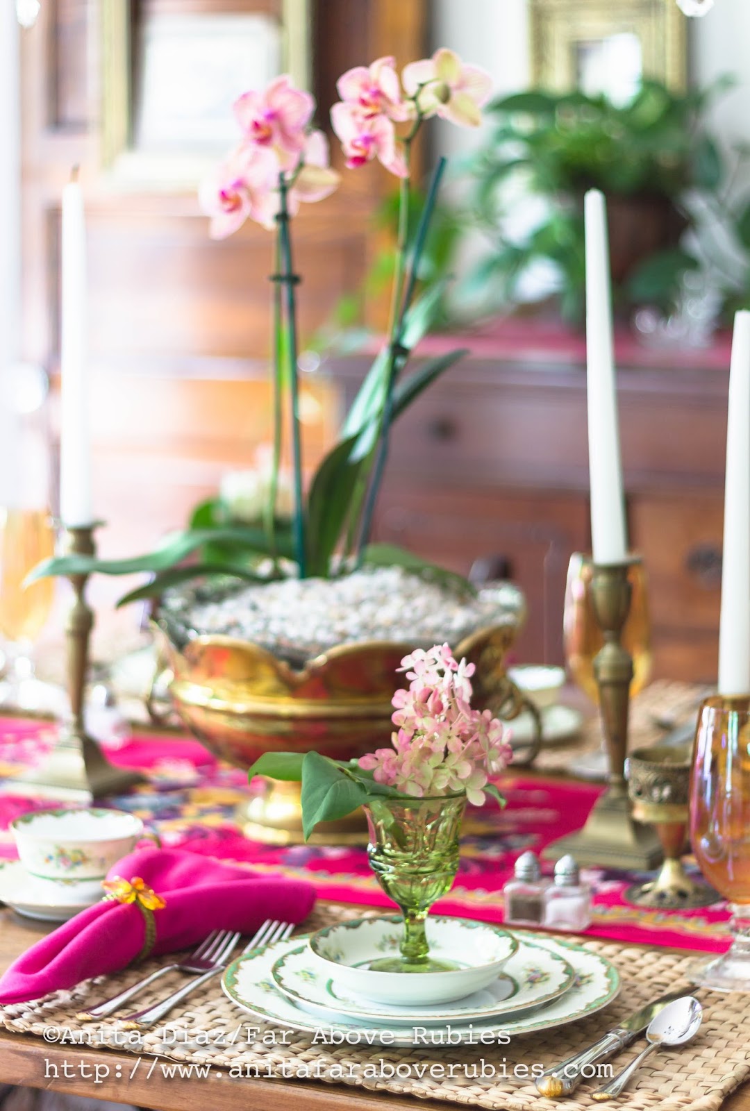 Noritake "Condoro" and an exotic summer tablescape - Whispering Pines ...