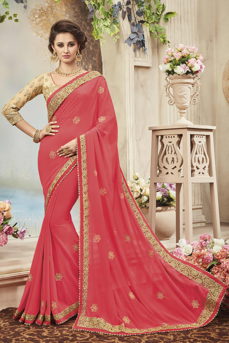 Designer Diwali Wear Saree With Heavy Work Patang Sarees - 4001