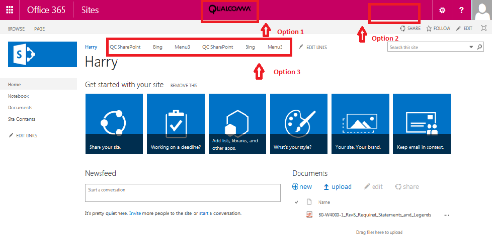SharePoint Connoisseur: Options and tips to customize the Office365 navigation links